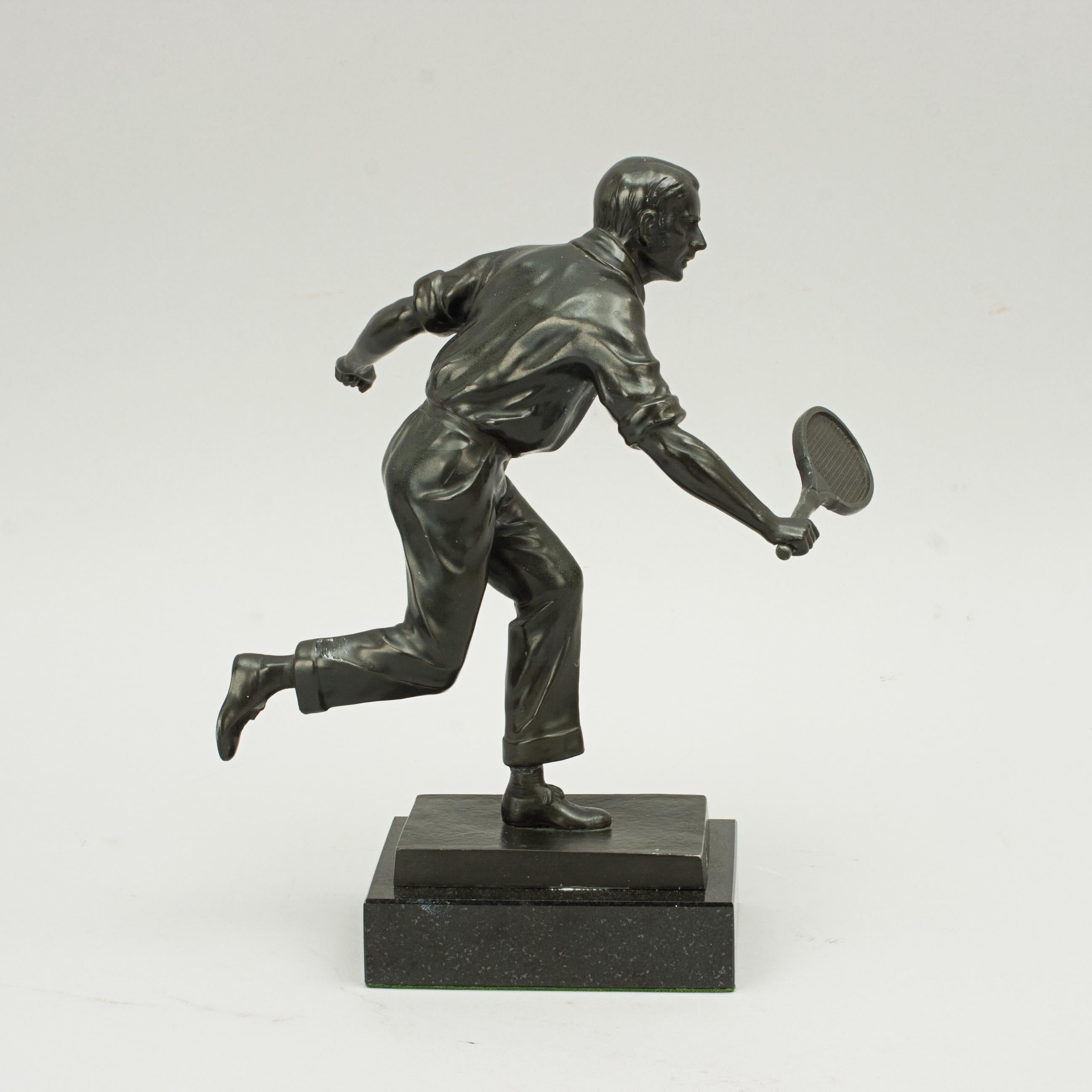 Antique Tennis Figures, Male and Female Tennis Statues For Sale at 1stDibs