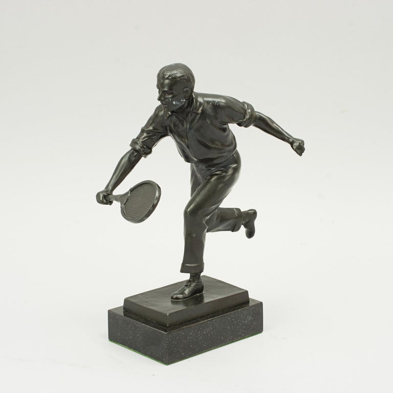 Antique Tennis Figures, Male and Female Tennis Statues For Sale at 1stDibs