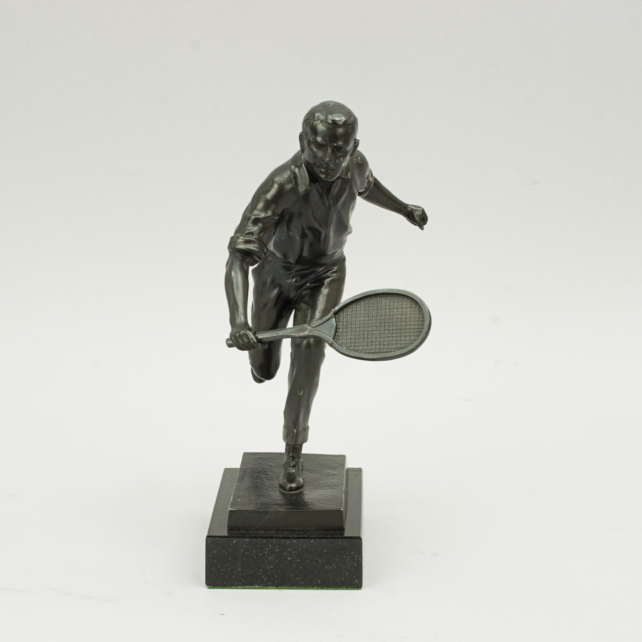 Antique Tennis Figures, Male and Female Tennis Statues For Sale at 1stDibs