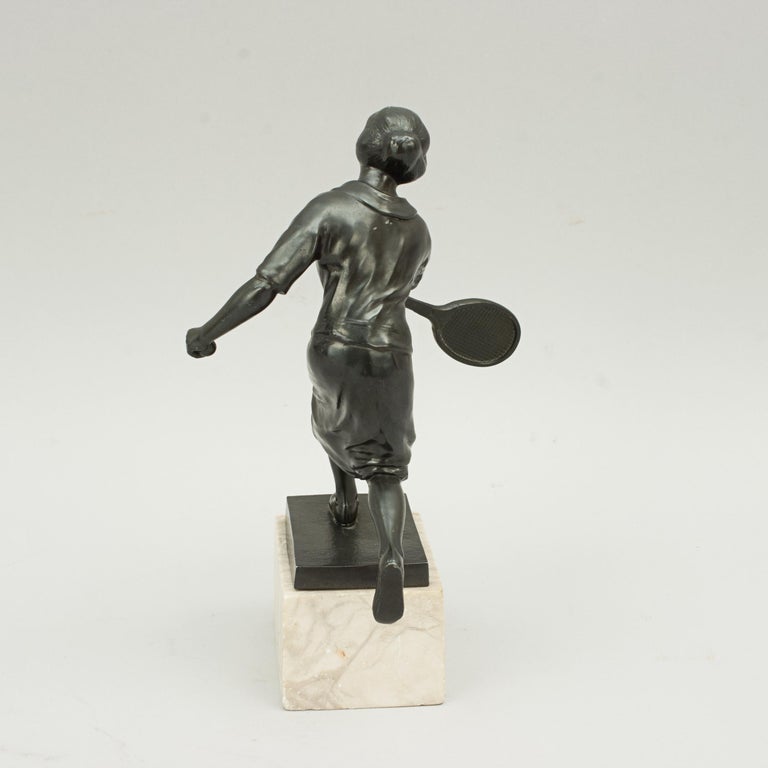 Antique Tennis Figures, Male and Female Tennis Statues For Sale at 1stDibs