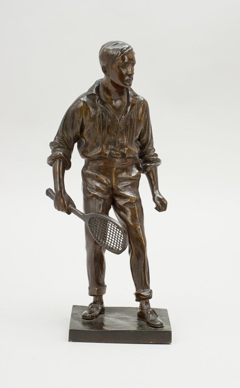 Antique Tennis Sculpture of Wimbledon Champion, Renshaw. at 1stDibs