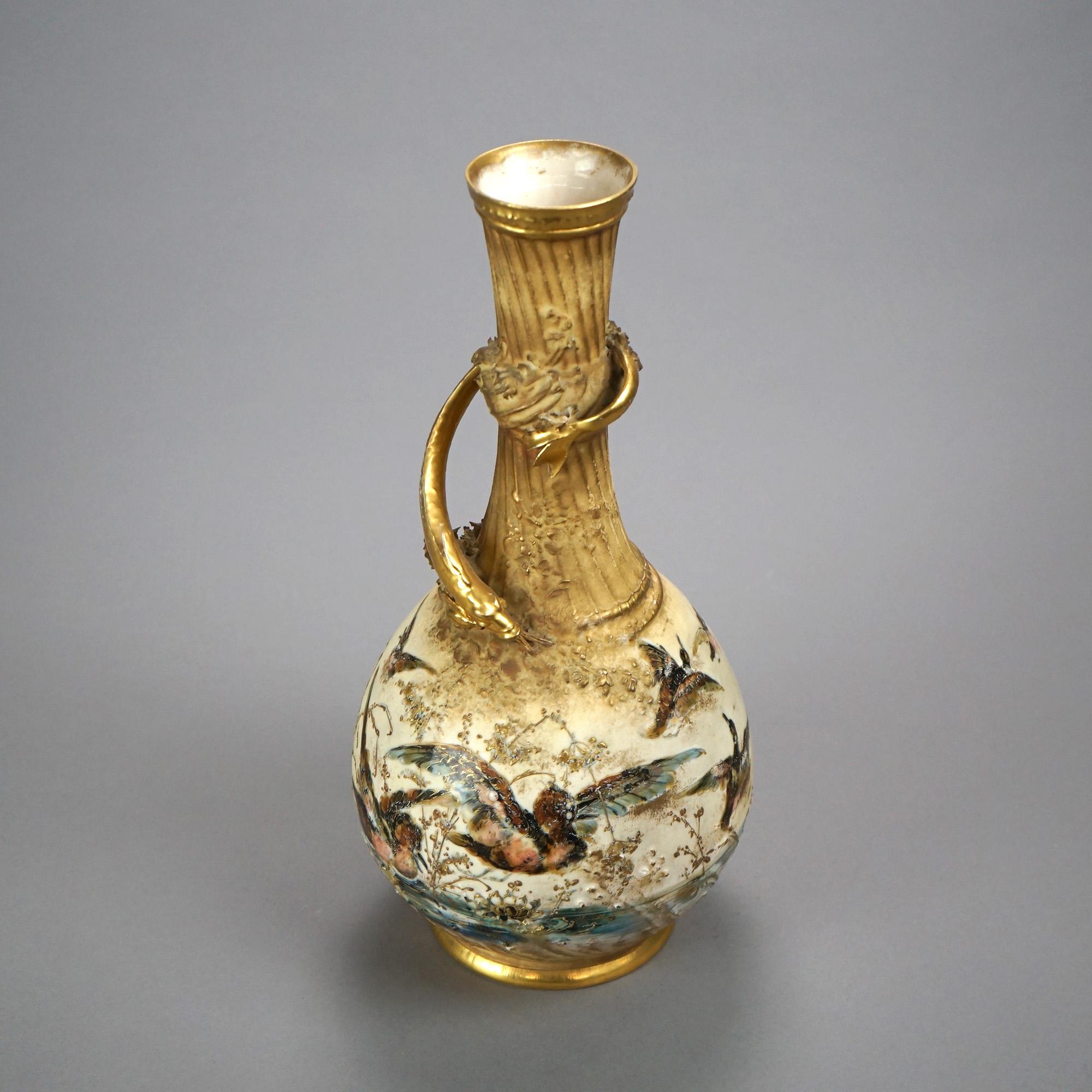 Antique Teplitz Amphora Hand Painted and Enameled Figural Porcelain ...