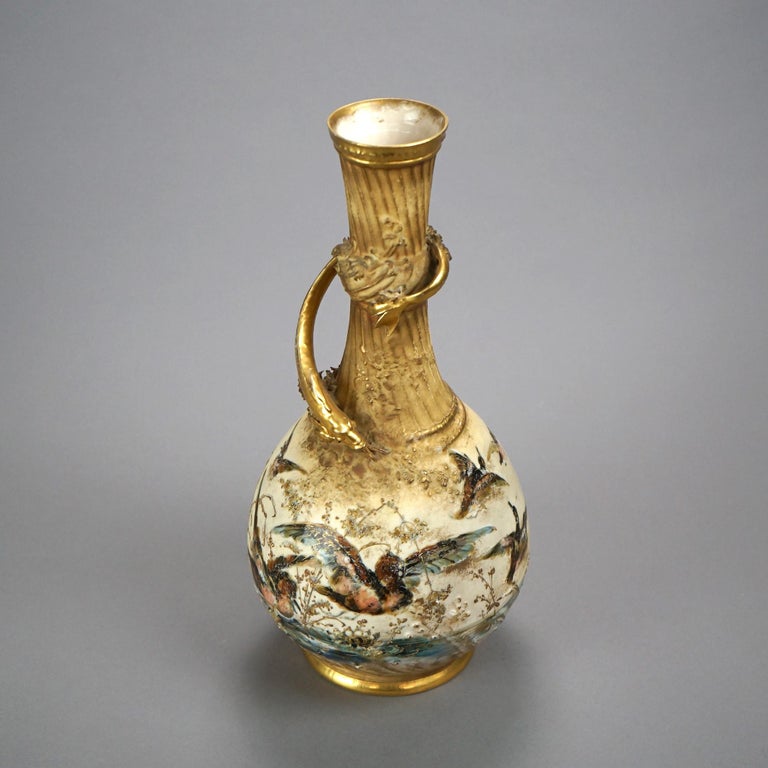 Antique Teplitz Amphora Hand Painted and Enameled Figural Porcelain ...