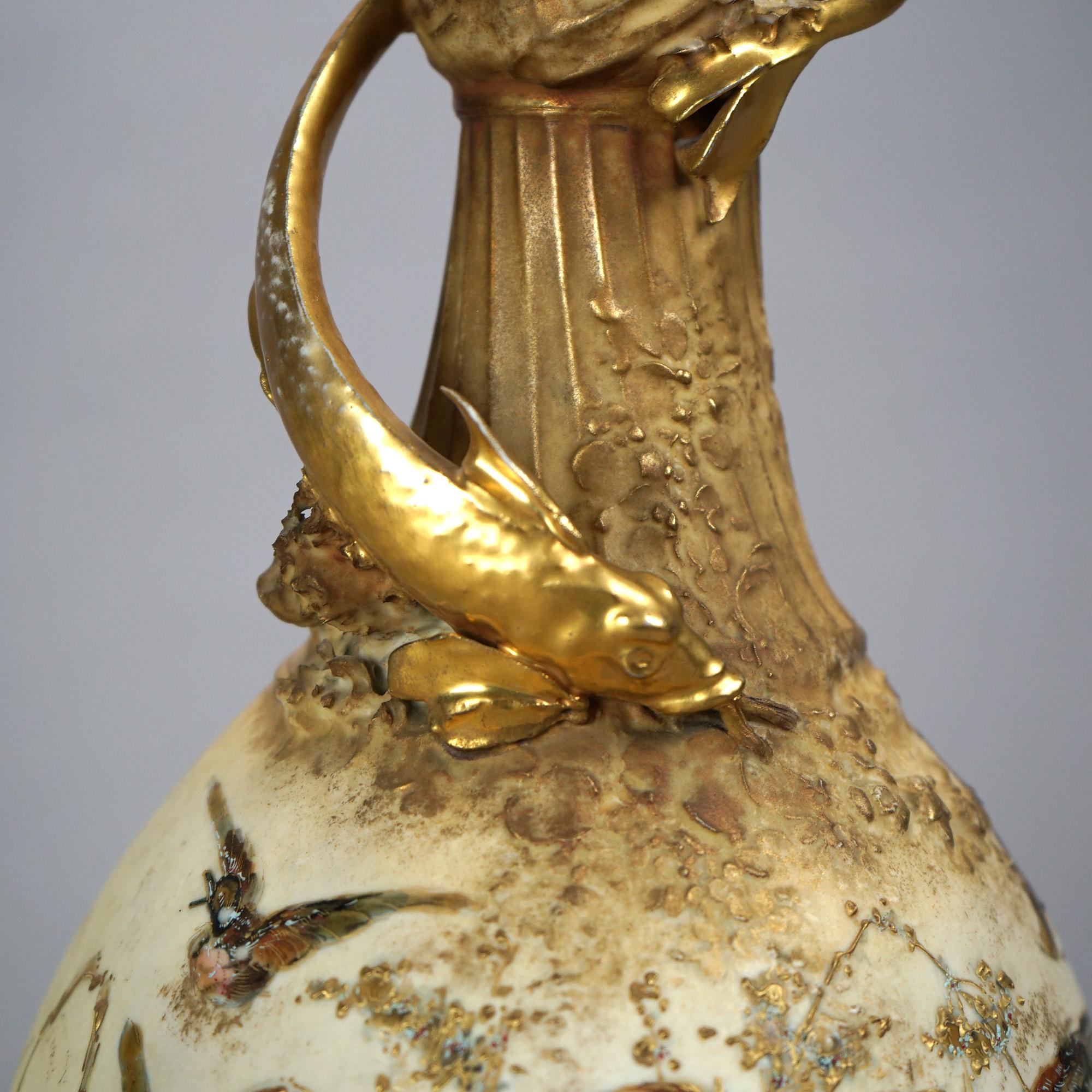Antique Teplitz Amphora Hand Painted and Enameled Figural Porcelain ...