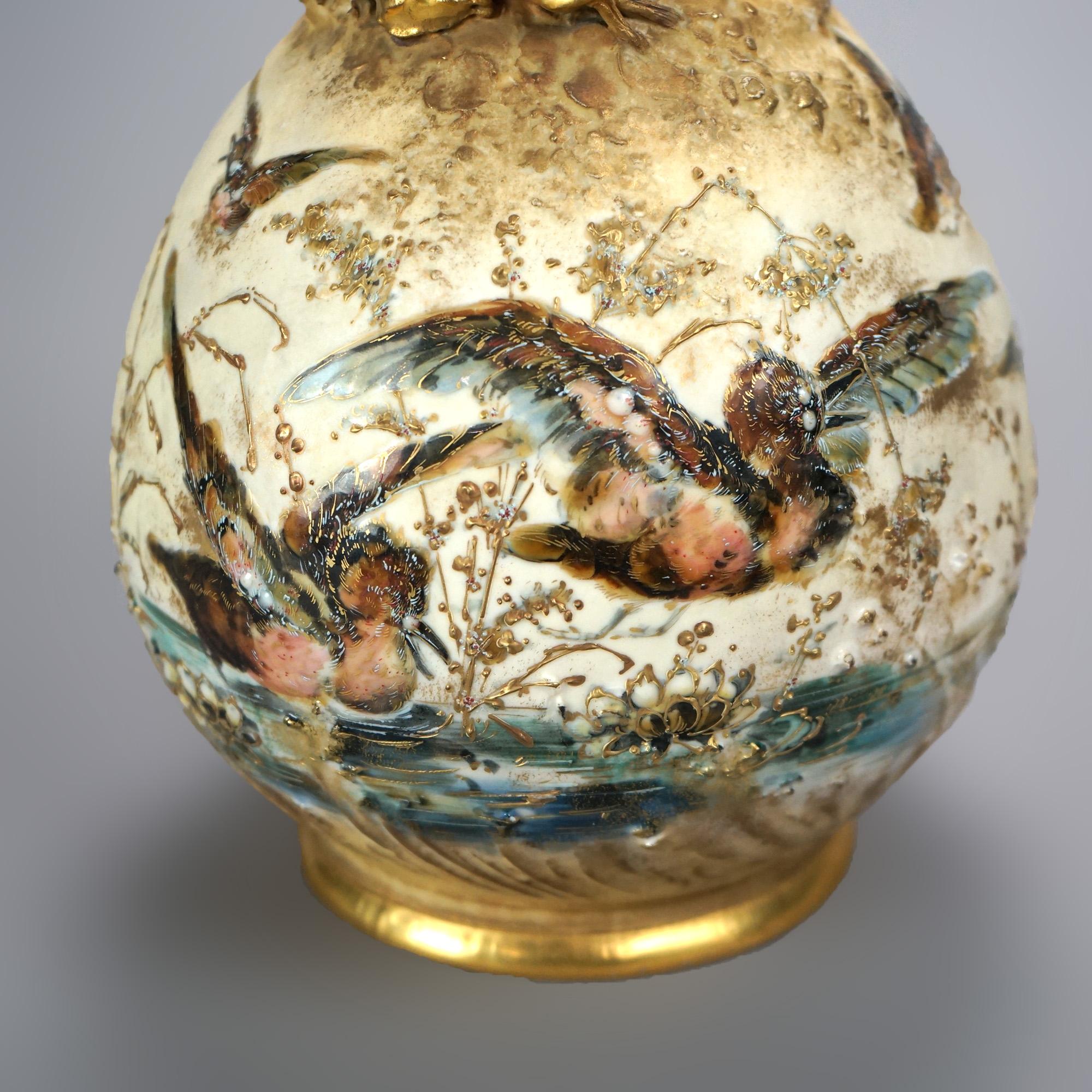 Antique Teplitz Amphora Hand Painted and Enameled Figural Porcelain ...