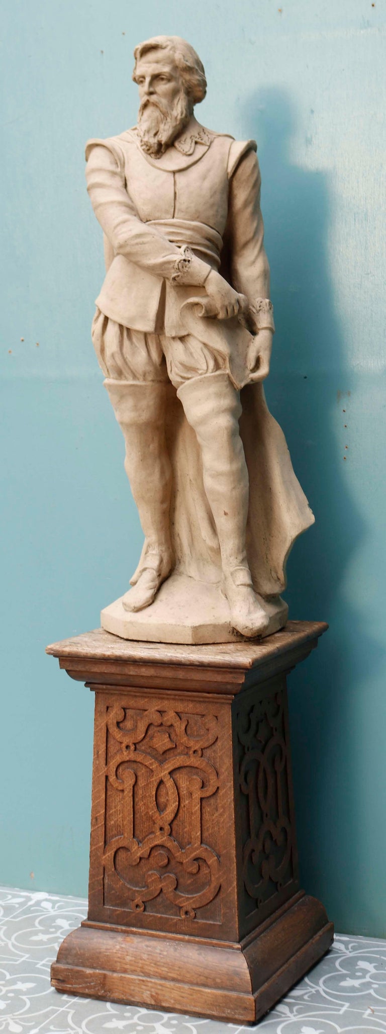 Antique Terracotta Statue of a Renaissance Figure For Sale at 1stDibs