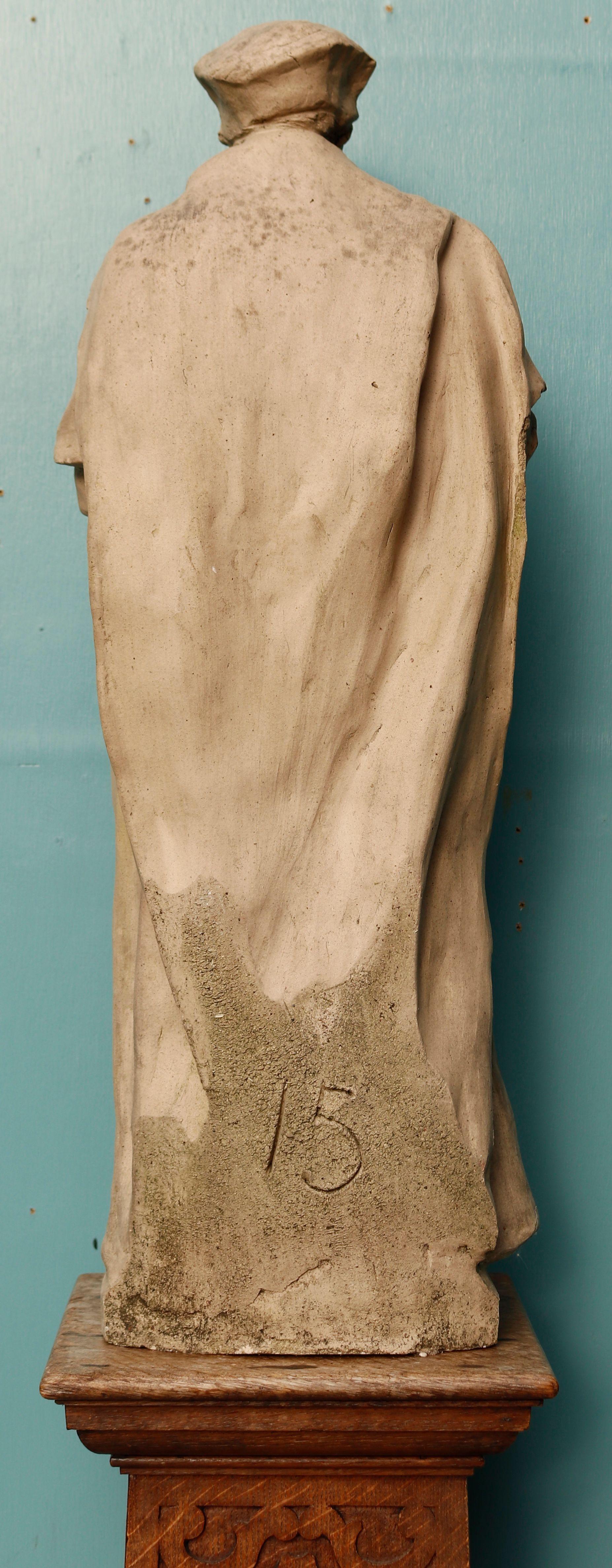 Antique Terracotta Statue of Dante For Sale at 1stDibs