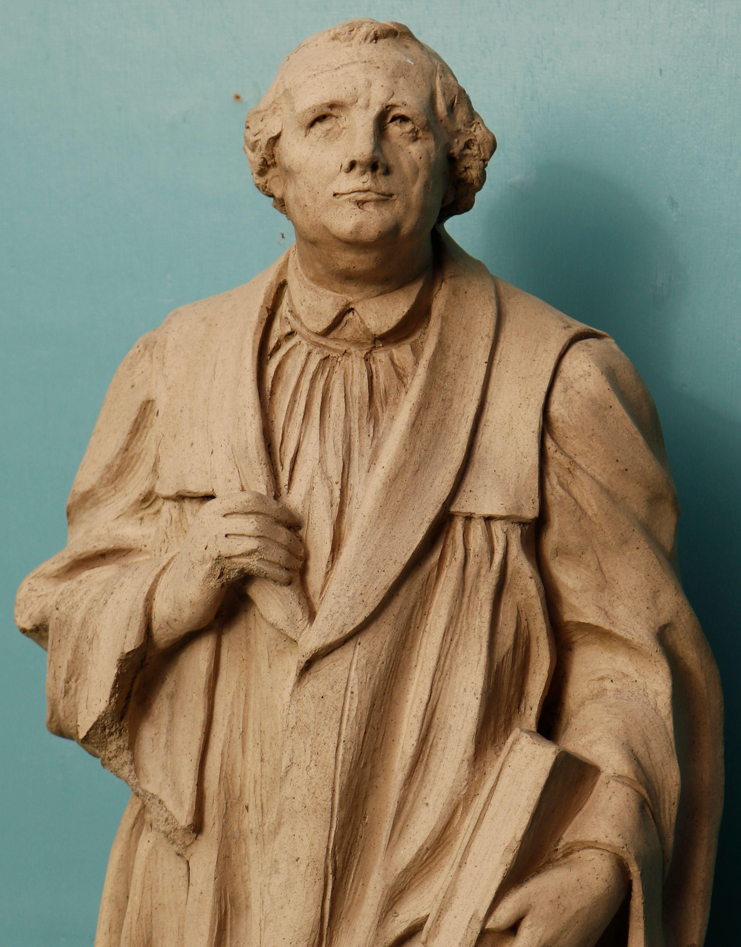Statua antica in terracotta di John Wesley in vendita su 1stDibs