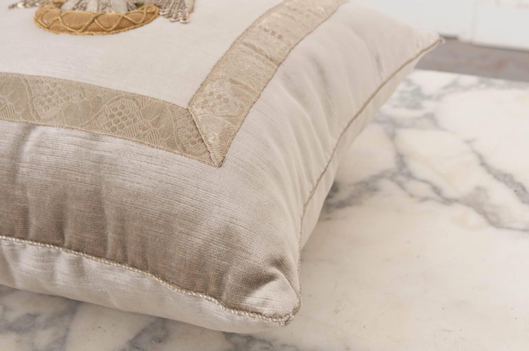 Antique Textile Pillow by B.Viz Design at 1stDibs