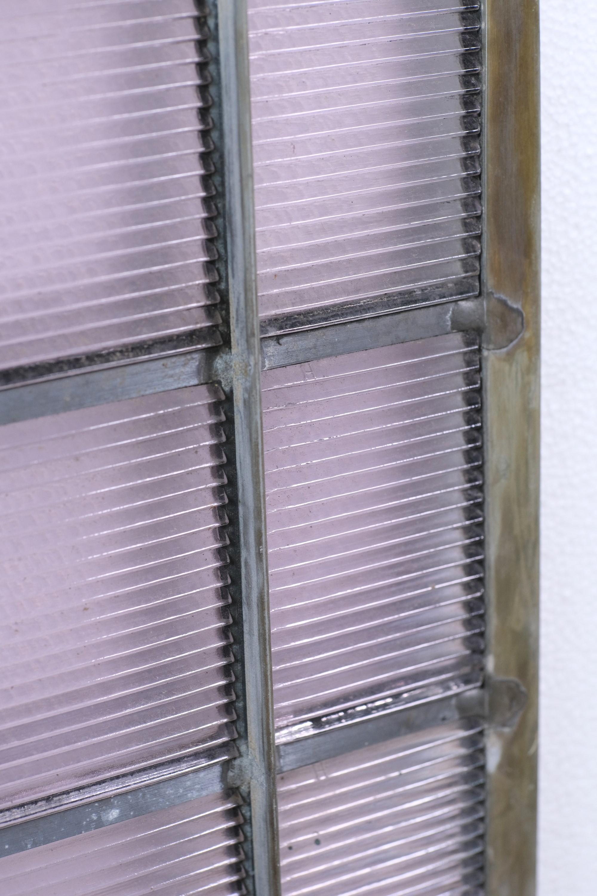 Antique Textured Leaded and Purple Stained Glass Window in Luxfer Style ...