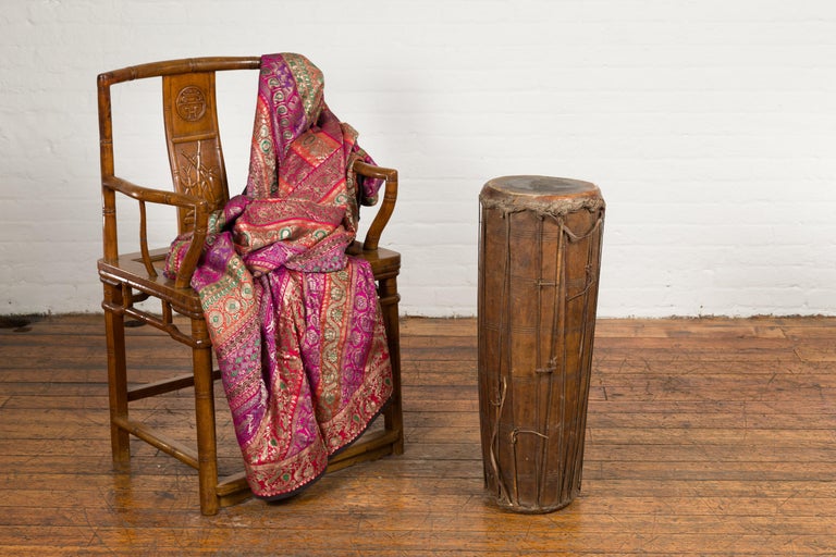 Antique Thai 19th Century Wood and Leather Klong Khaek Processional ...