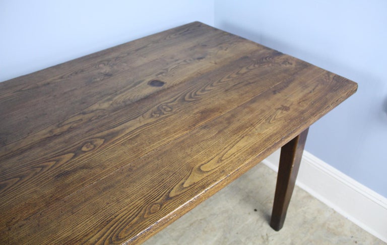 Antique Thick Top Ash Farm Table at 1stDibs