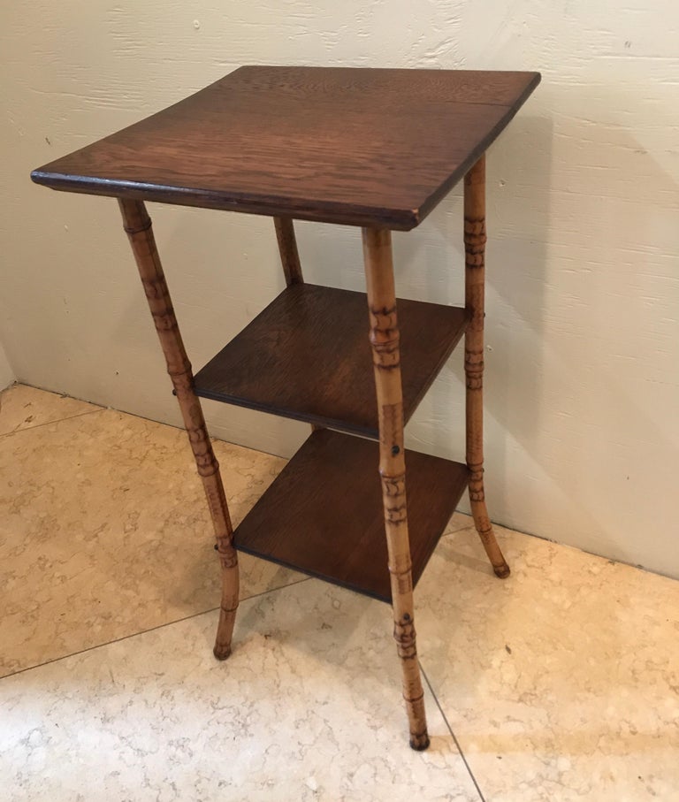 Antique Three-Tier Bamboo Stand at 1stDibs