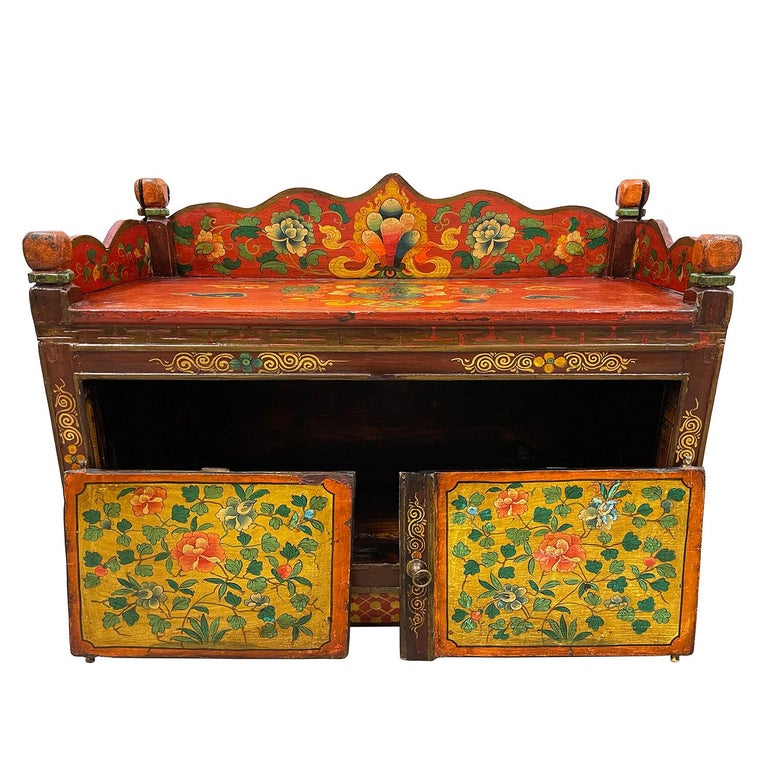 Antique Tibetan Altar Prayer Table, Side Table, Coffee Table at 1stDibs ...