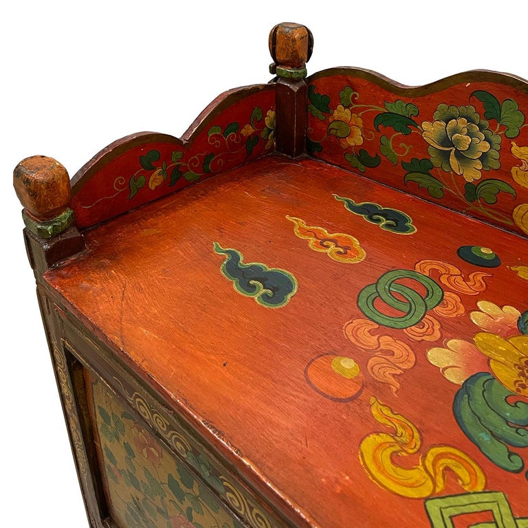 Antique Tibetan Altar Prayer Table, Side Table, Coffee Table at 1stDibs ...