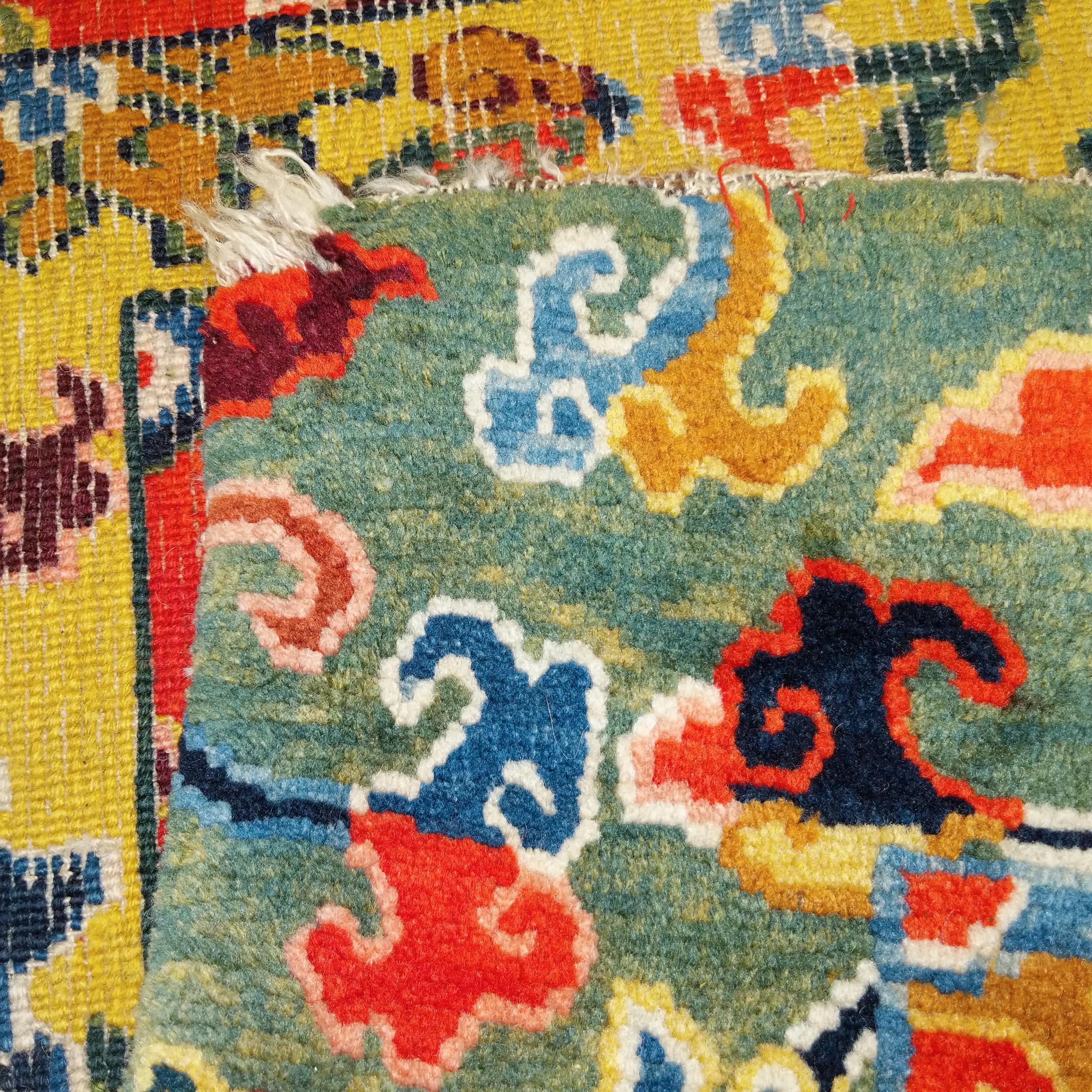 Antique Tibetan Meditation Rug for a High Lama For Sale at 1stDibs ...