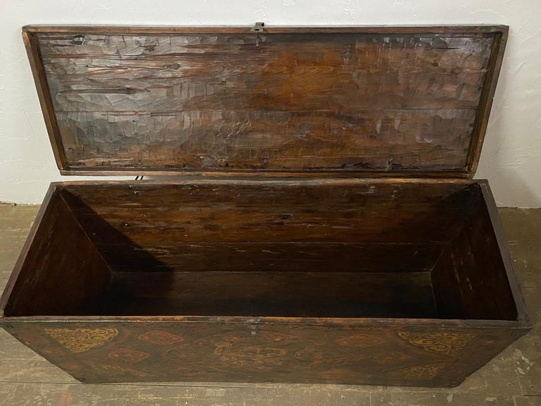 Antique Tibetan Painted Chest at 1stDibs