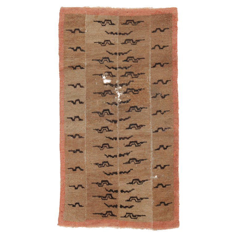 Antique Tibetan Tsuktruk Rug with Tiger Pelt Pattern For Sale at 1stDibs