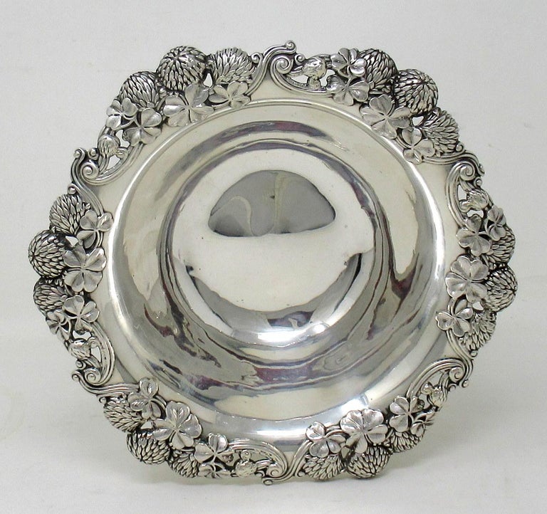 Antique Tiffany American Art Nouveau Sterling Silver Bowl Centerpiece ...