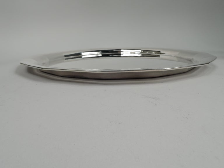Antique Tiffany Art Deco Sterling Silver Tray For Sale at 1stDibs