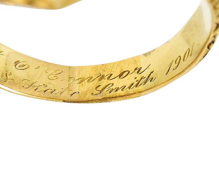 Antique Tiffany and Co. Amethyst Cabochon 18 Karat Gold Bishop ...