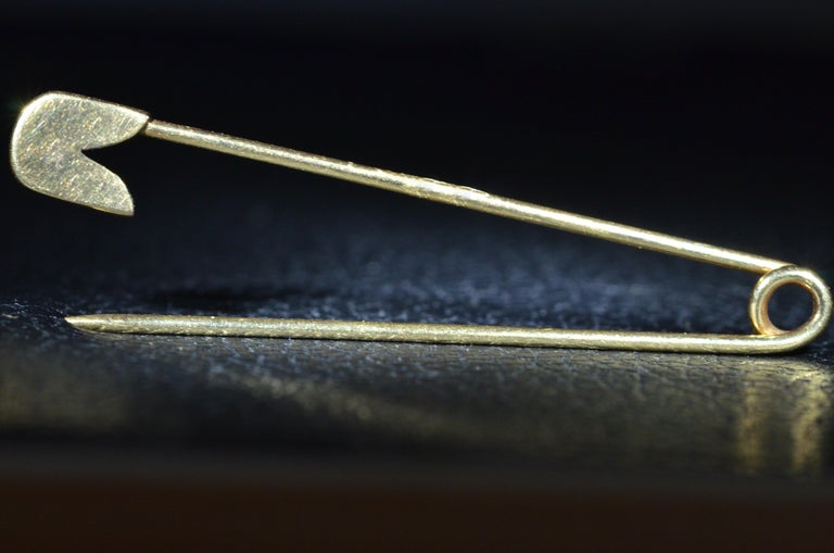 Antique Tiffany and Co. Baby Bobby Pin in 14 Karat Yellow Gold Diaper ...