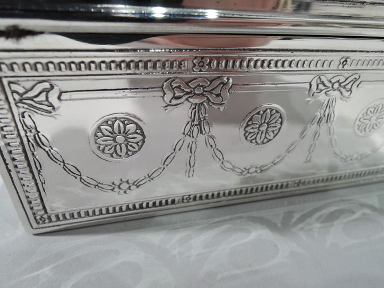 Antique Tiffany and Co. Edwardian Neoclassical Sterling Silver Box For ...