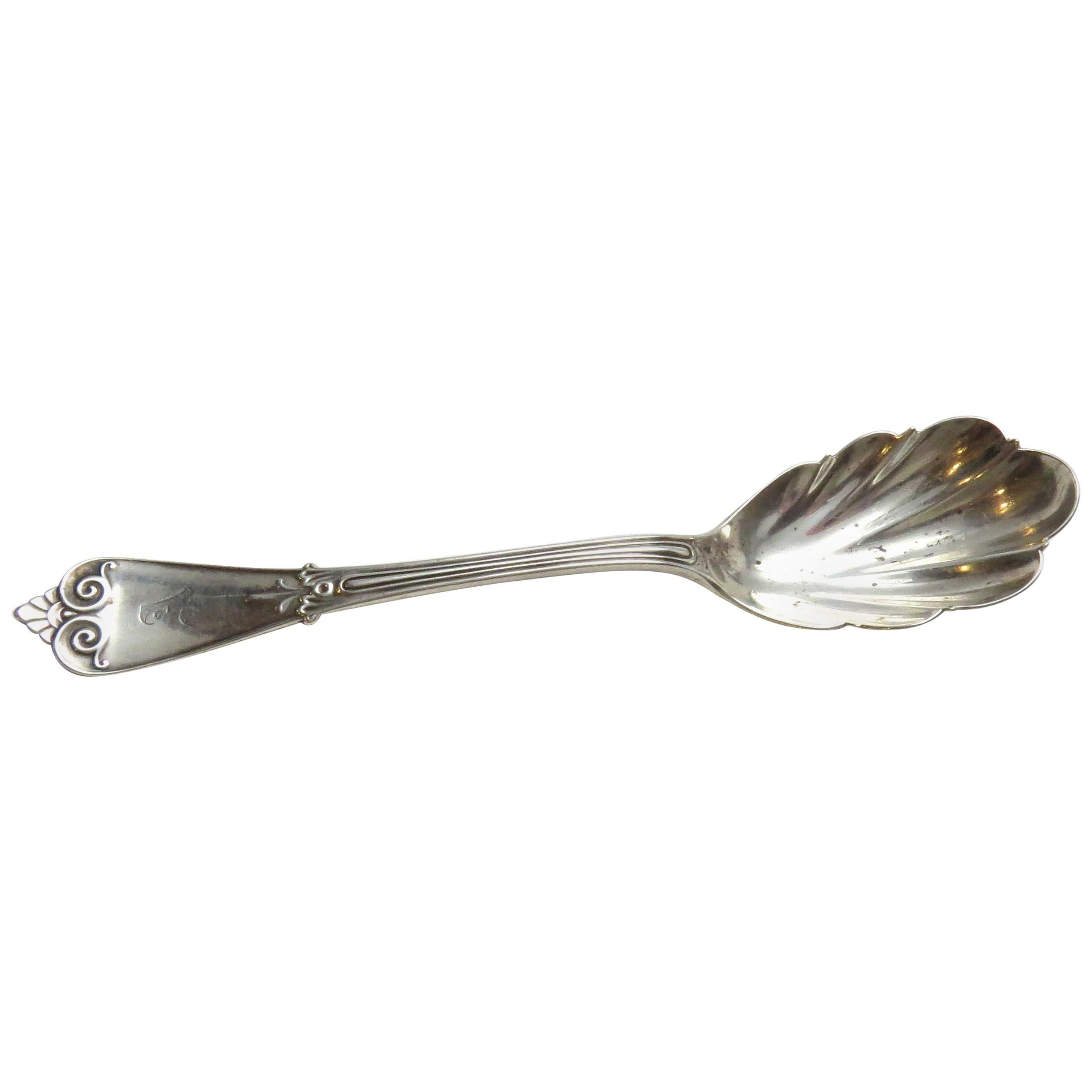Antique Tiffany and Co. Sterling Silver 1869 Tiffany Large Jelly Spoon ...