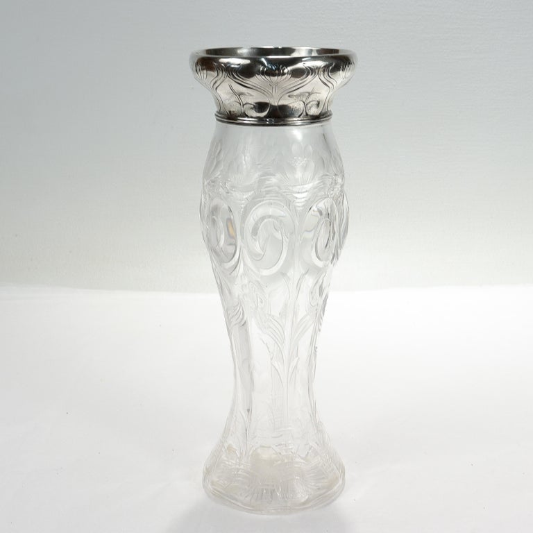 Antique Tiffany and Co Sterling Silver Mounted 'Rock Crystal' Cut Glass ...