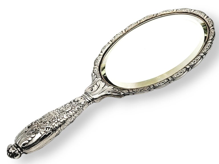 Antique Tiffany and Co. Sterling Silver Repousse Hand Mirror in ...