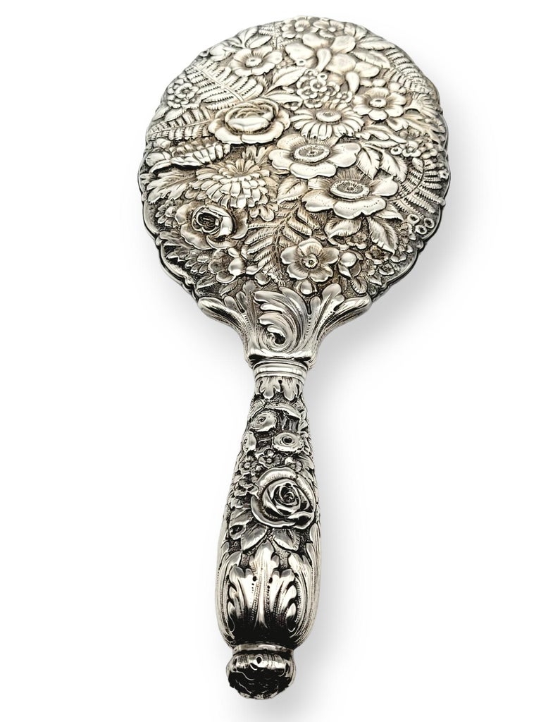 Antique Tiffany and Co. Sterling Silver Repousse Hand Mirror in ...