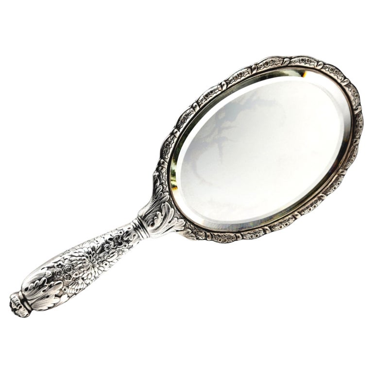 Antique Tiffany and Co. Sterling Silver Repousse Hand Mirror in ...