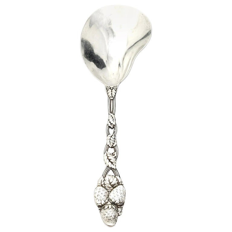 Antique Tiffany and Co Sterling Silver Strawberry Pattern Berry ...