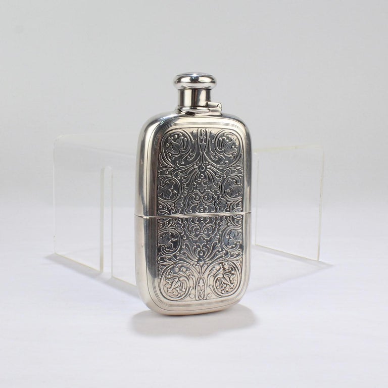 Antique Tiffany and Co. Sterling Silver Whiskey or Liquor Hip Flask at ...