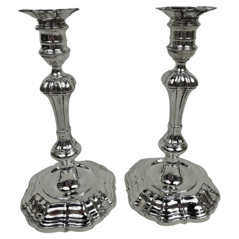 Antique Tiffany English Georgian-Style Sterling Silver Candlesticks For ...