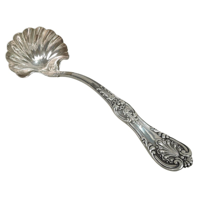 Antique Tiffany English King Sterling Silver Soup Ladle For Sale at 1stDibs