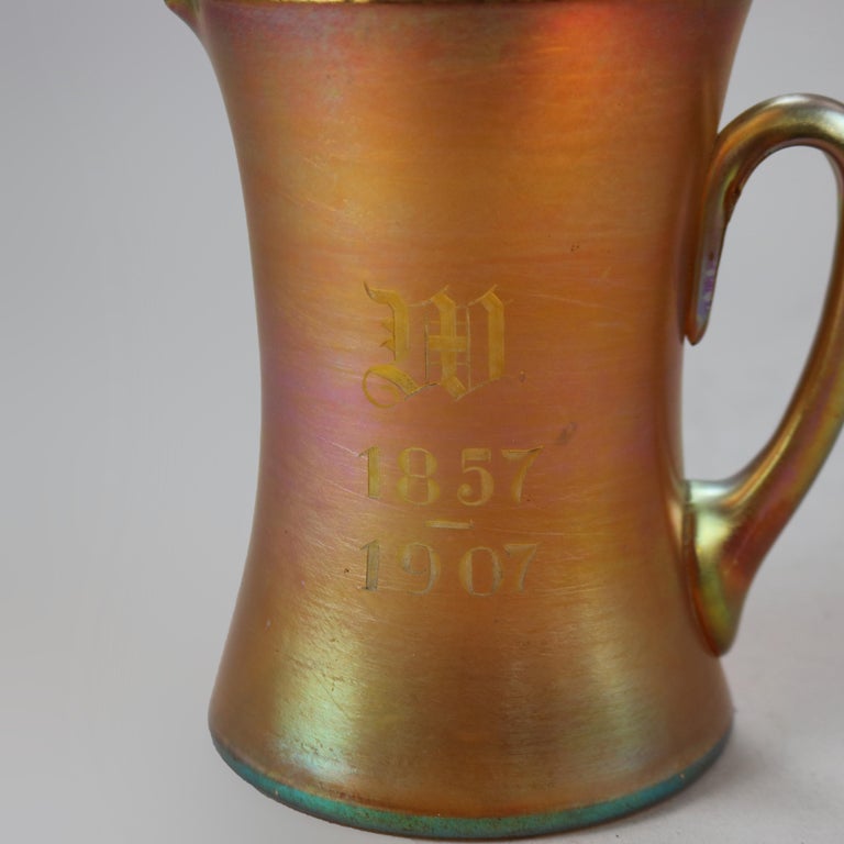 Antique Tiffany Favrile Art Glass Presentation Pitcher circa 1900 at ...