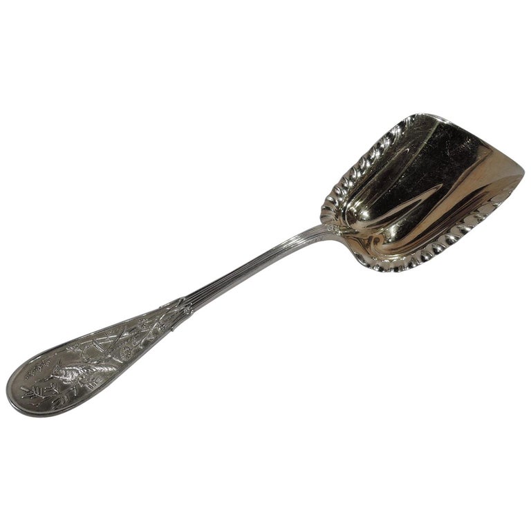 Antique Tiffany Japanese Sterling Silver Berry Scoop For Sale at 1stDibs
