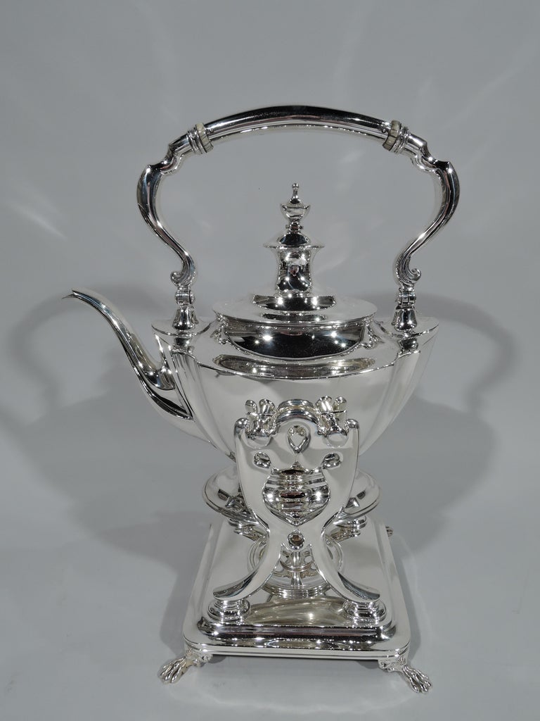 Antique Tiffany Neoclassical Sterling Silver Tea Set For Sale at 1stDibs