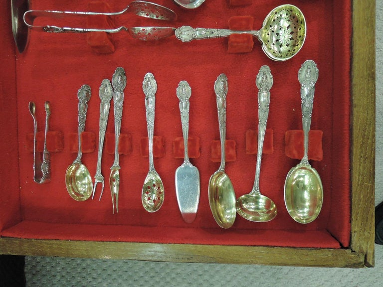 Antique Tiffany Renaissance Sterling Silver Set for 12 with 170 Pieces ...