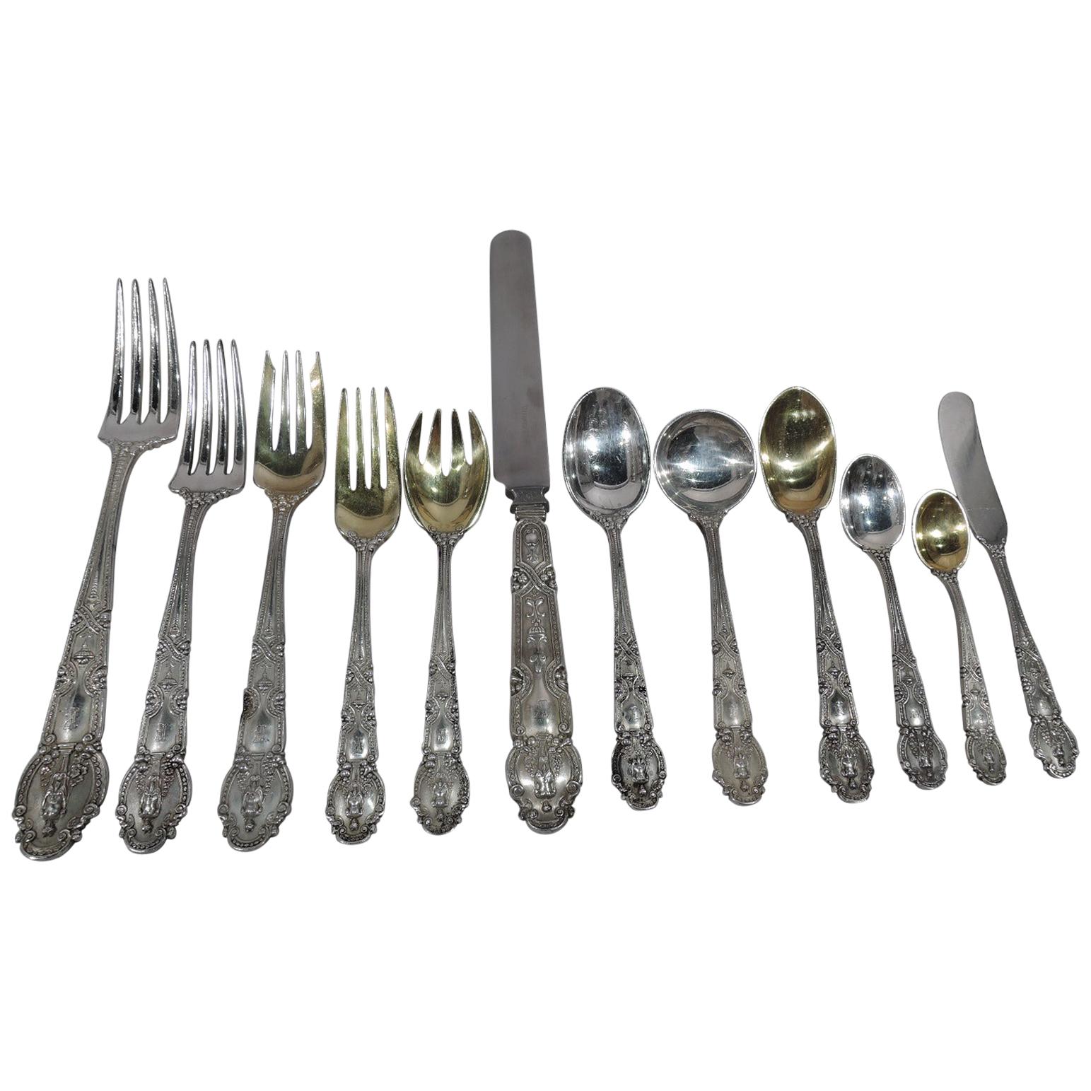 Antique Tiffany Renaissance Sterling Silver Set for 12 with 170 Pieces ...