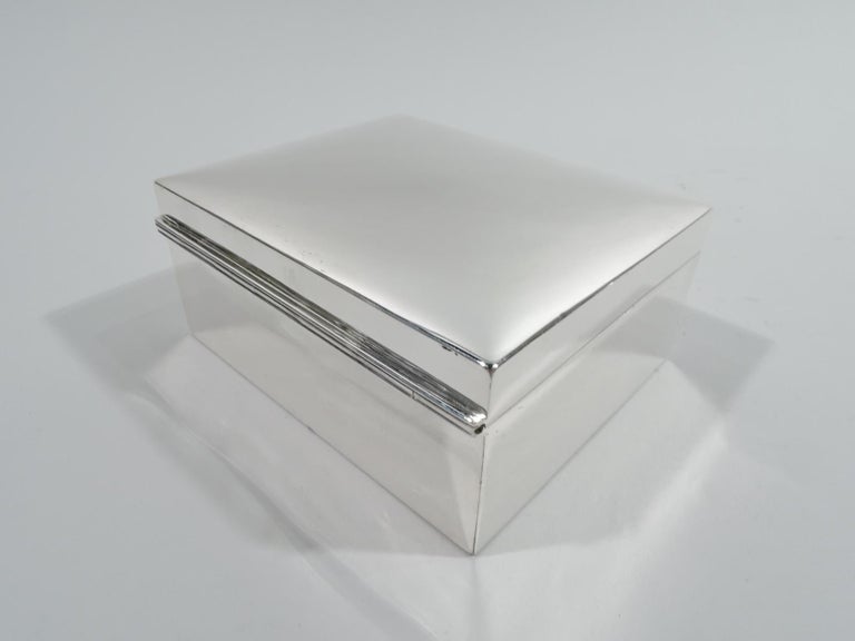 Antique Tiffany Small Sterling Silver Jewelry Box with Key at 1stDibs