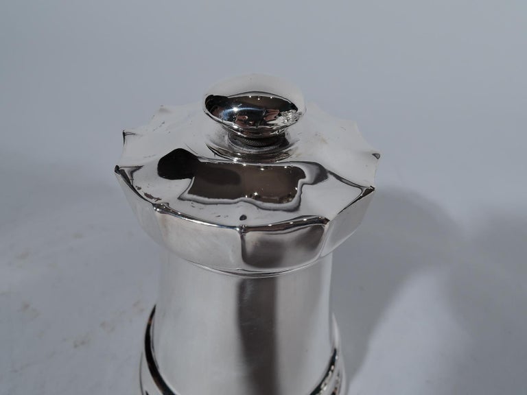 Antique Tiffany Sterling Silver Chess Rook Castle Tower Pepper Grinder ...