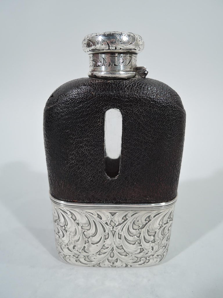 Antique Tiffany Sterling Silver Safari Flask For Sale at 1stDibs