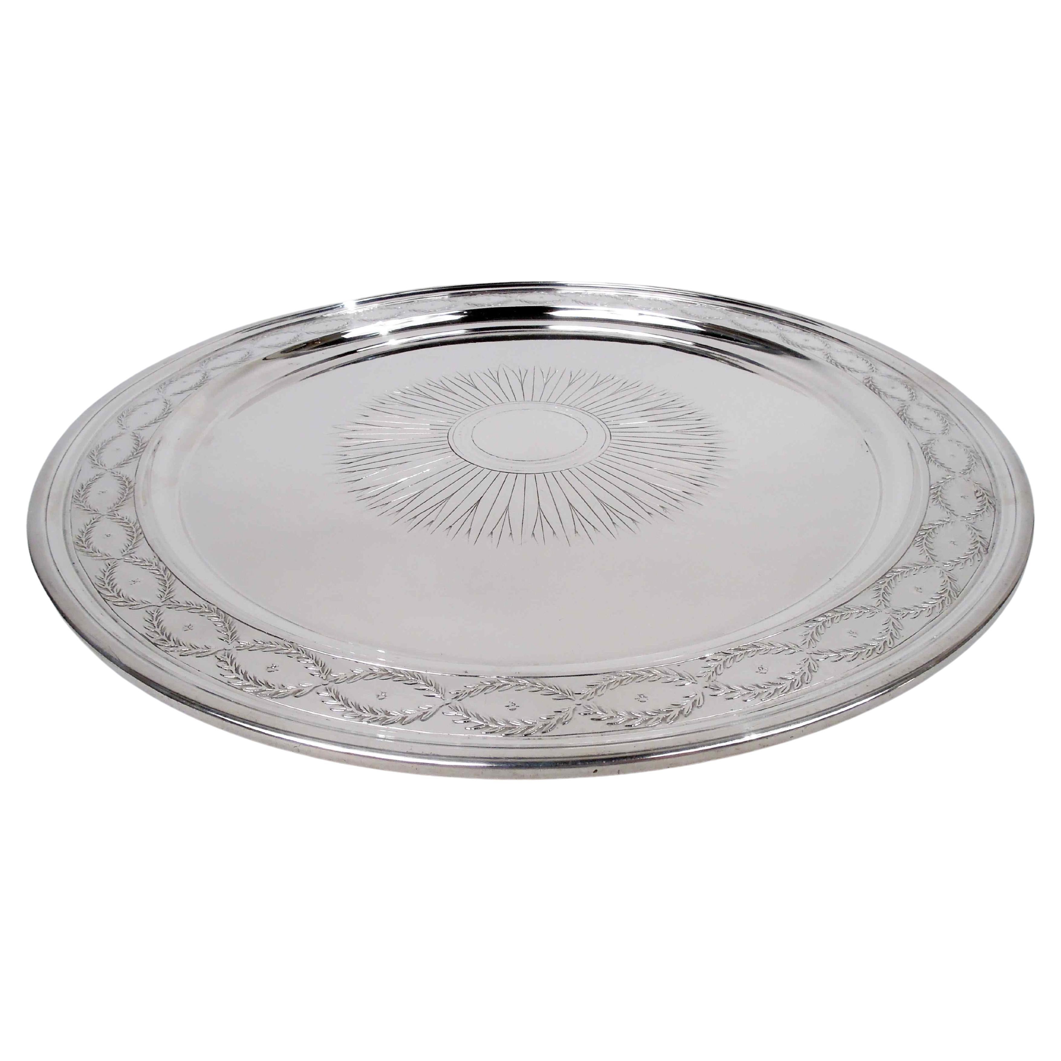 Antique Tiffany Winthrop Sterling Silver Tray For Sale at 1stDibs