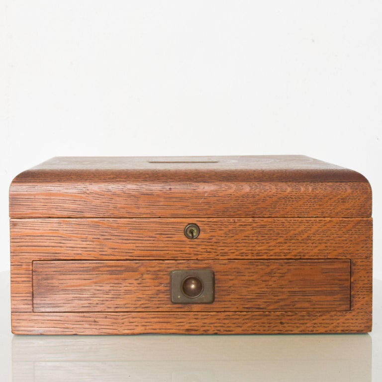 Antique Tiger Oak Wood Jewelry Box for Keepsake Money or Stash at ...