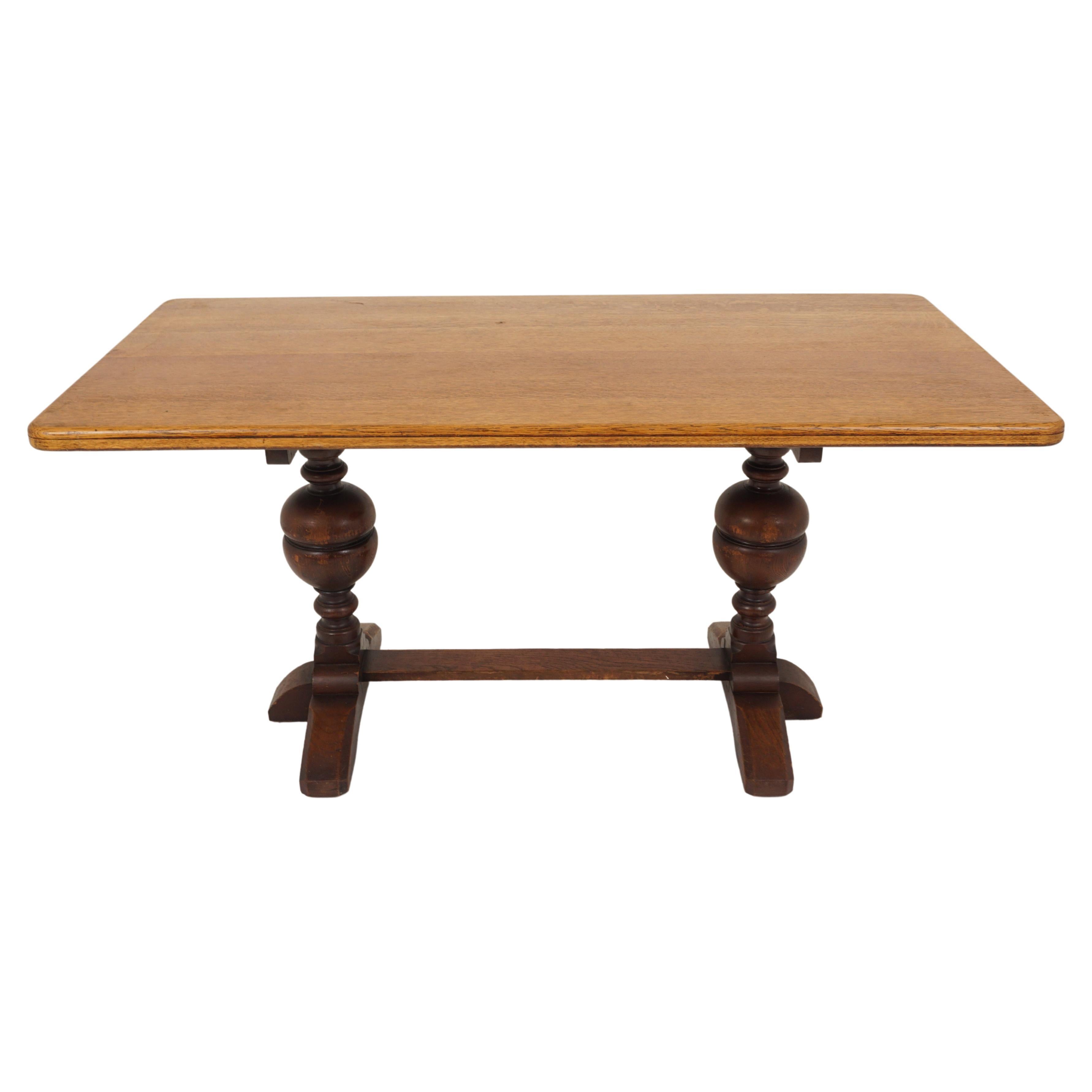 Large English Oak Jacobean Style Refectory Dining Table Sets Upto 10 at ...