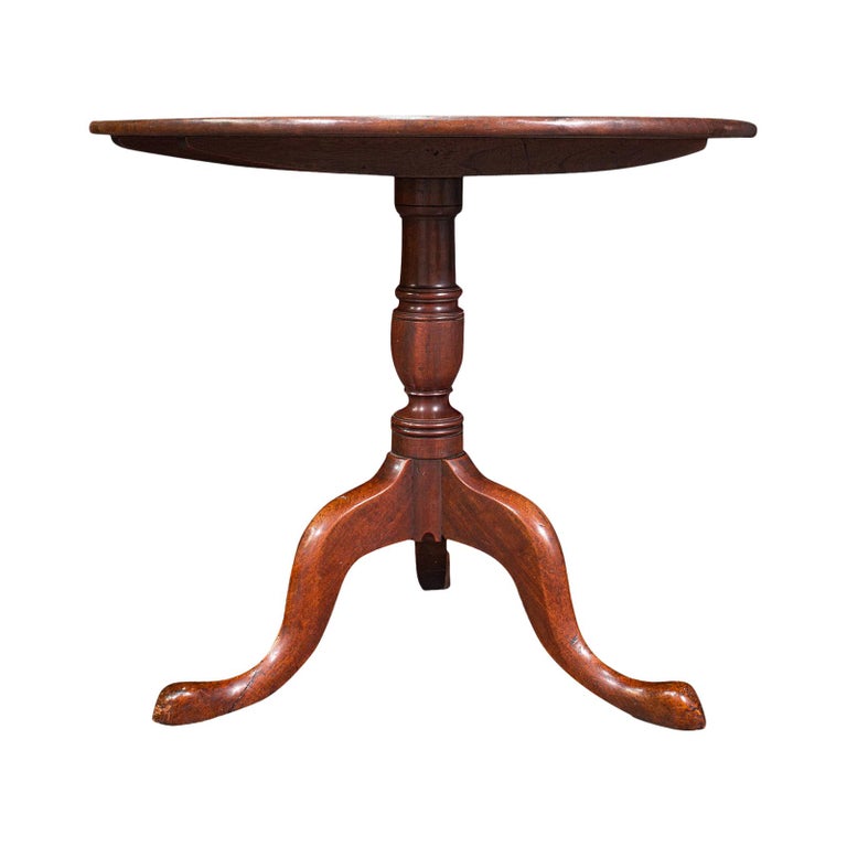 Antique Tilt Top Table, English, Mahogany, Lamp, Wine, Side, Georgian ...
