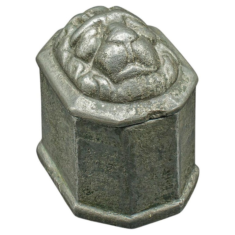 Antique Tobacco Keeper, English, Lead, Decorative Snuff Box, Georgian ...