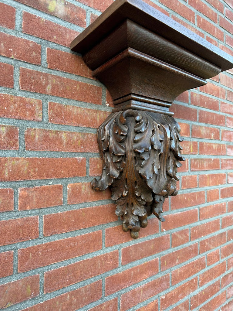Antique and Top Quality Hand Carved Solid Oak Acanthus Leafs Wall ...